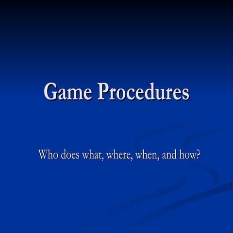Game Procedures | PPT