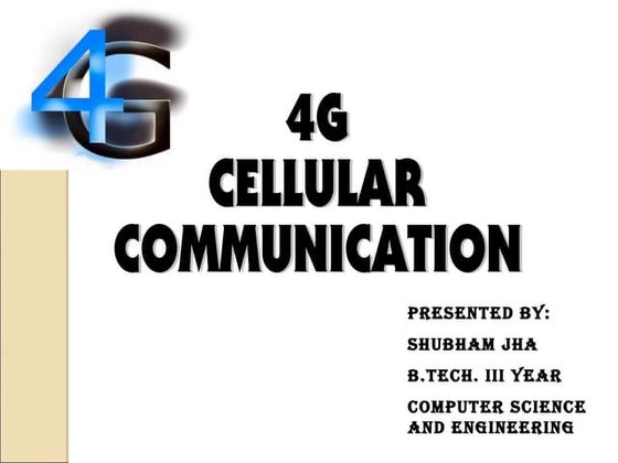 Cellular mobile communication | PPT | Computer Networking | Computing