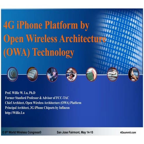 4G iPhone Platform by Open Wireless Architecture | PPT