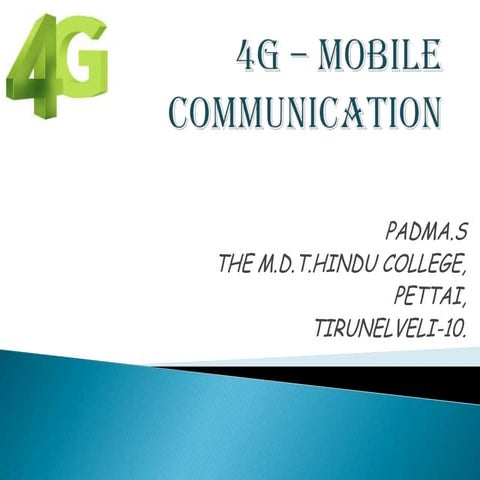 4g Mobile Communication Technology | PPTX
