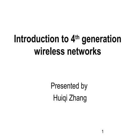 4 g networks | PPT | Internet | Computing