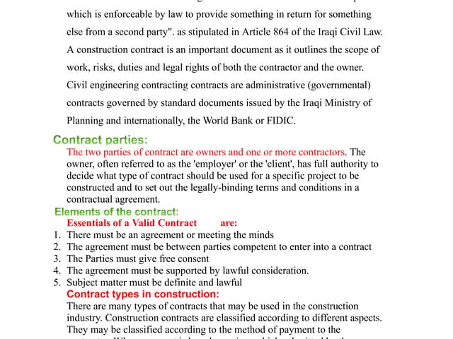 Contracts and their types | PPTX