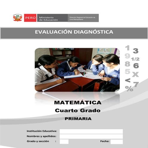 Evaluacion diagnostica 4 grado primaria | PDF