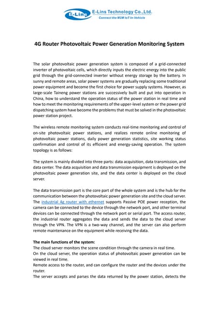 How 4G router helps highway surveillance works efficiently | PDF