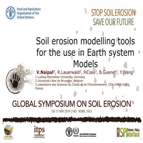 Soil erosion modelling tools for the use in Earth System models | PPTX