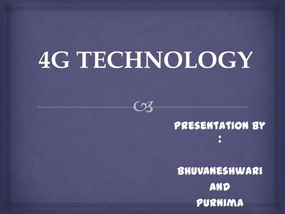 presentation on 4g technology | PPTX | Smartphones | Consumer Electronics