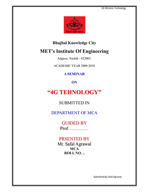 Generations of network 1 g, 2g, 3g, 4g, 5g | DOCX