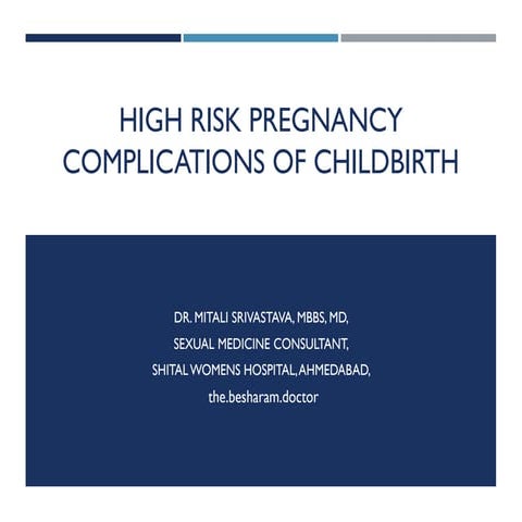 4 High risk preganancy and complications of child birth.pdf | Pregnancy ...