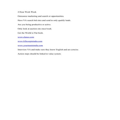 4 hour work week | PDF