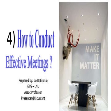 How to Conduct Meeting | PPTX