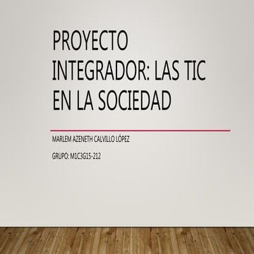 Proyecto integrador | PPTX | Technology & Computing