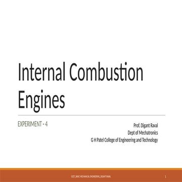 Internal Combustion Engines Internal Combustion Engines.ppsx