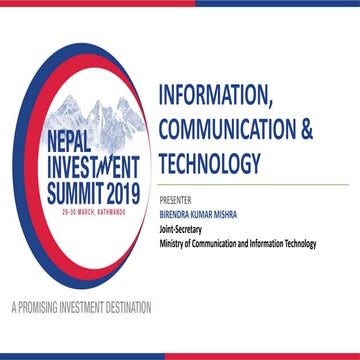 4 ict sector_mr birendra mishra | PPTX