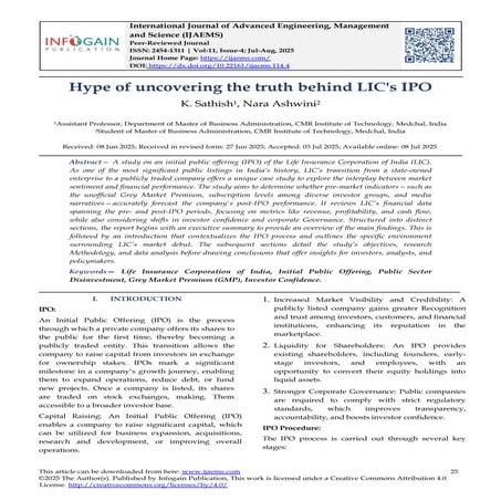 Hype of uncovering the truth behind LIC's IPO | PDF