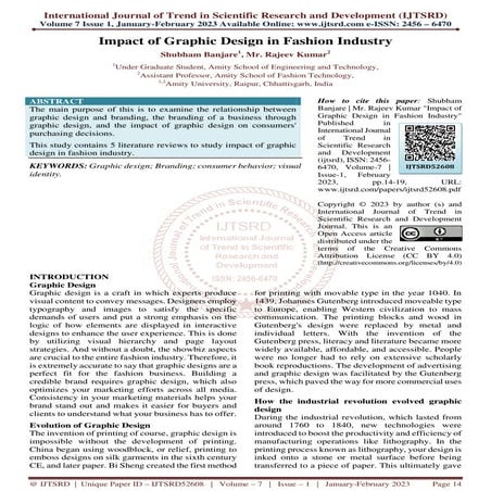 Impact of Graphic Design in Fashion Industry | PDF