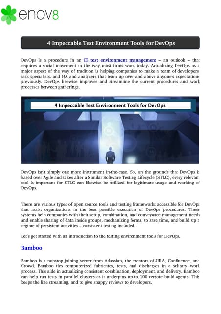 Dev ops cycle on the wheels of test environment management | PPT