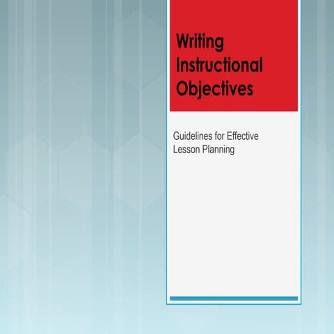 4 instructional objectives | PPT