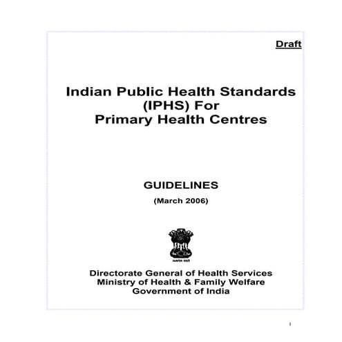 Primary health centre organization and functions | PDF