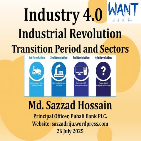 4th Industrial Revolution, Transition Period and Sectors | PDF