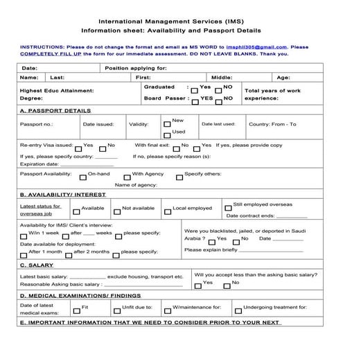 4 is av ppt availability and passport details form-10 | DOC