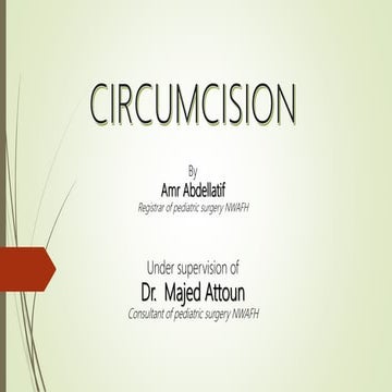 Pediatric Circumcision lecture | PPTX