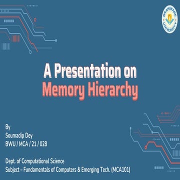 Memory Hierarchy Ppt 