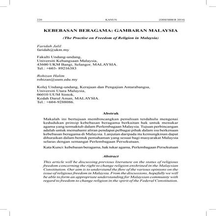 Kebebasan Beragama dalam hak asasi manusia | PDF