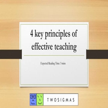 4 key principles of effective teaching | PPTX