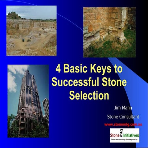 4 Keys To Stone Selection | PPT