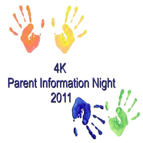 Muskego Norway Schools 4K parent information night 2011 | PPT