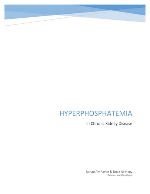 Hyperphosphatemia | PDF | Endocrine and Metabolic Diseases | Diseases ...