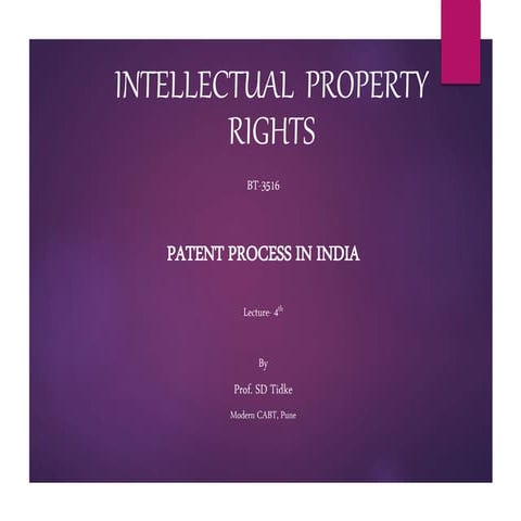 (IPR) Patent filing | PPTX