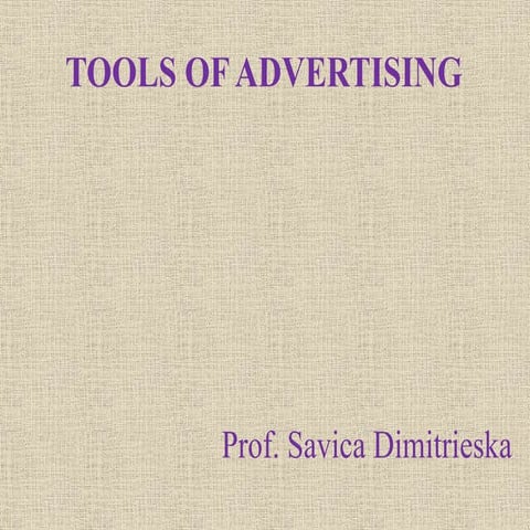 Advertising Tools | PPTX