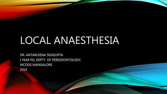 Local Anaesthetic | PPT