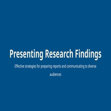 Mastering Research Communication: Effective Reporting and Presentation ...