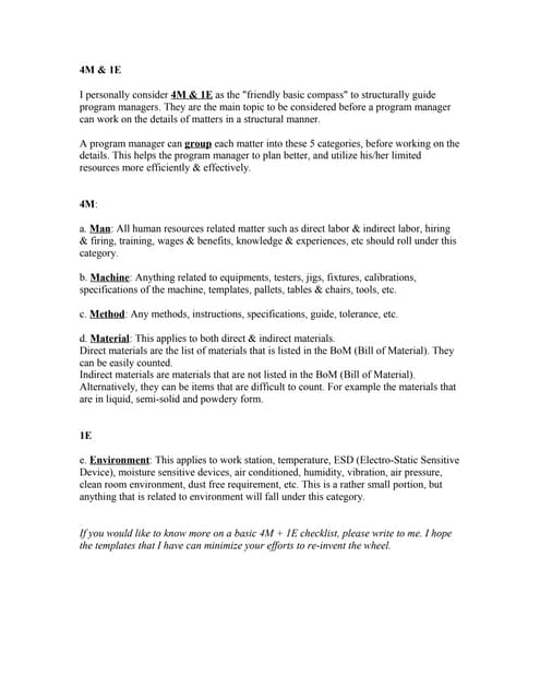 Change Management - 4 m change | PPTX