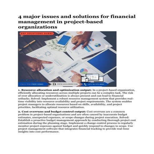 4 major issues and solutions for financial management in project-based ...