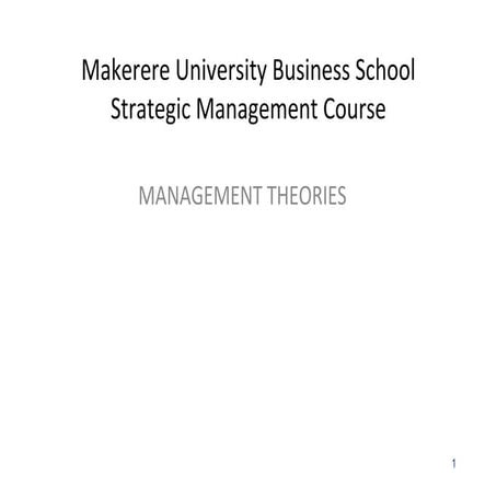 4 management theories | PPT