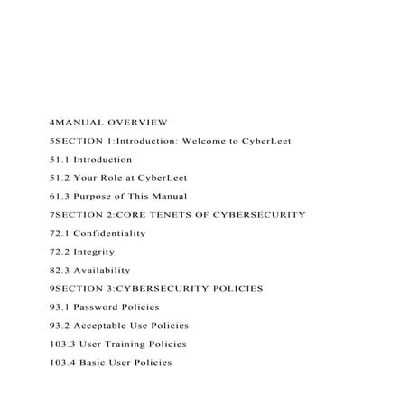 4MANUAL OVERVIEW5SECTION 1Introduction Welcome.docx