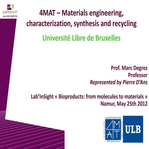 4MAT ULB- Lab'InSight Bioproducts | PDF