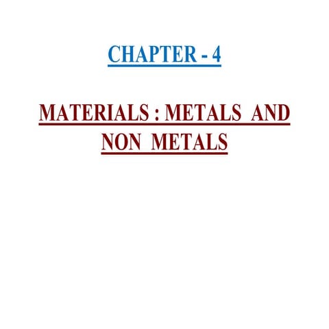 metals and non metals power point presentation | PPT
