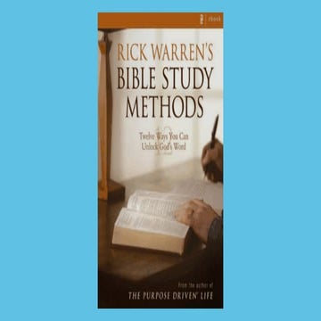 Bible Study Methods—#2 chapter summary | PDF