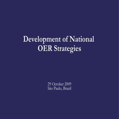 Development of National OER Strategies | PPT
