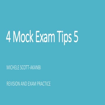 4 mock exam tips 5 | PPT
