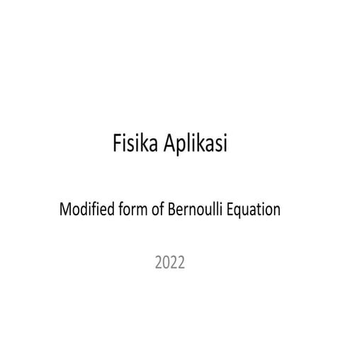 4 modifikasi pers bernoulli fisika aplikasi | PPT