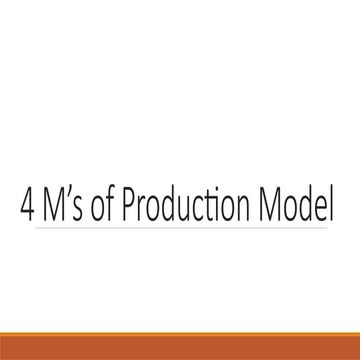 4 M’s of Production Model............... | PPTX