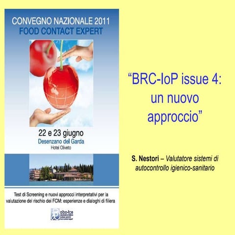 BRC-IoP issue 4: un nuovo approccio | PPT