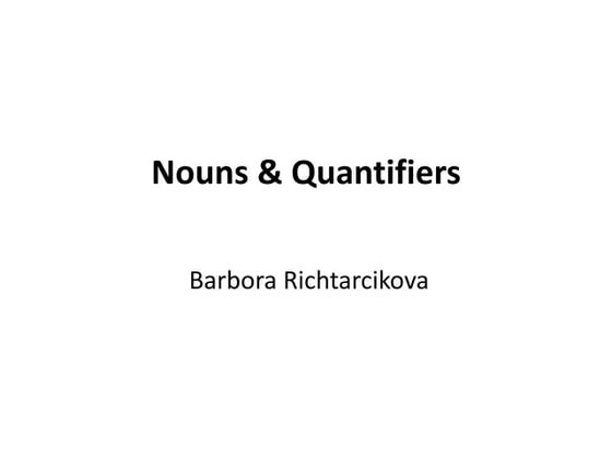 Quantifiers | PPT