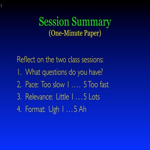 4 one minute paper | PPT