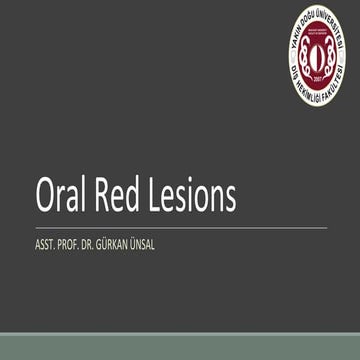 Oral Red Lesions pdf | PDF